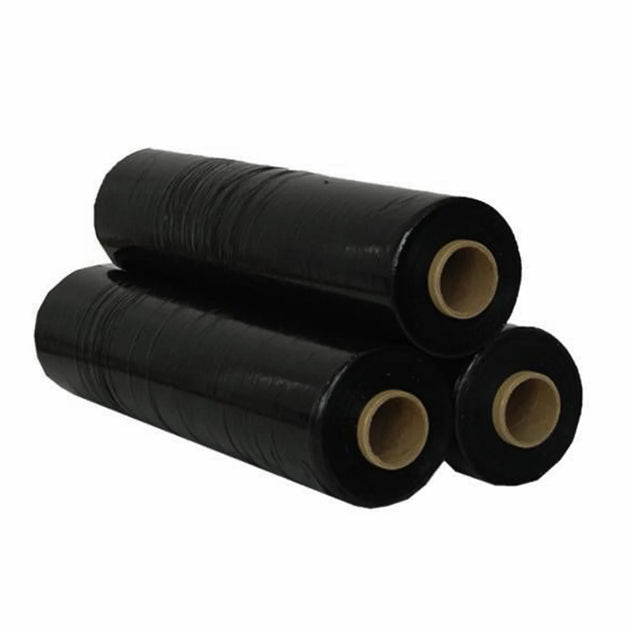 500mm x 300m x 23um Black Hand Wrap | Emmoco