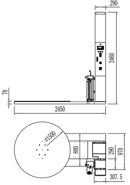 Semi-Automatic Pallet Wrapper Machine | 1001A | Emmoco